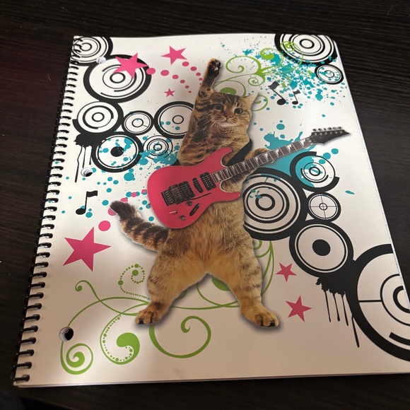 Office | Rock Star Cat Wide Ruled Notebook | Poshmark